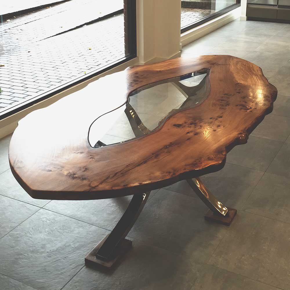 Hand Crafted Elm Seed Dining Table | Neil Scott Furniture